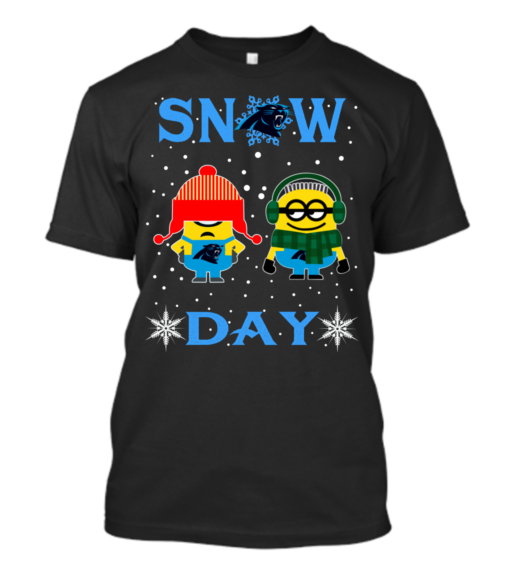 Snow Day Carolina Panthers Minion Winter Fun T-Shirt