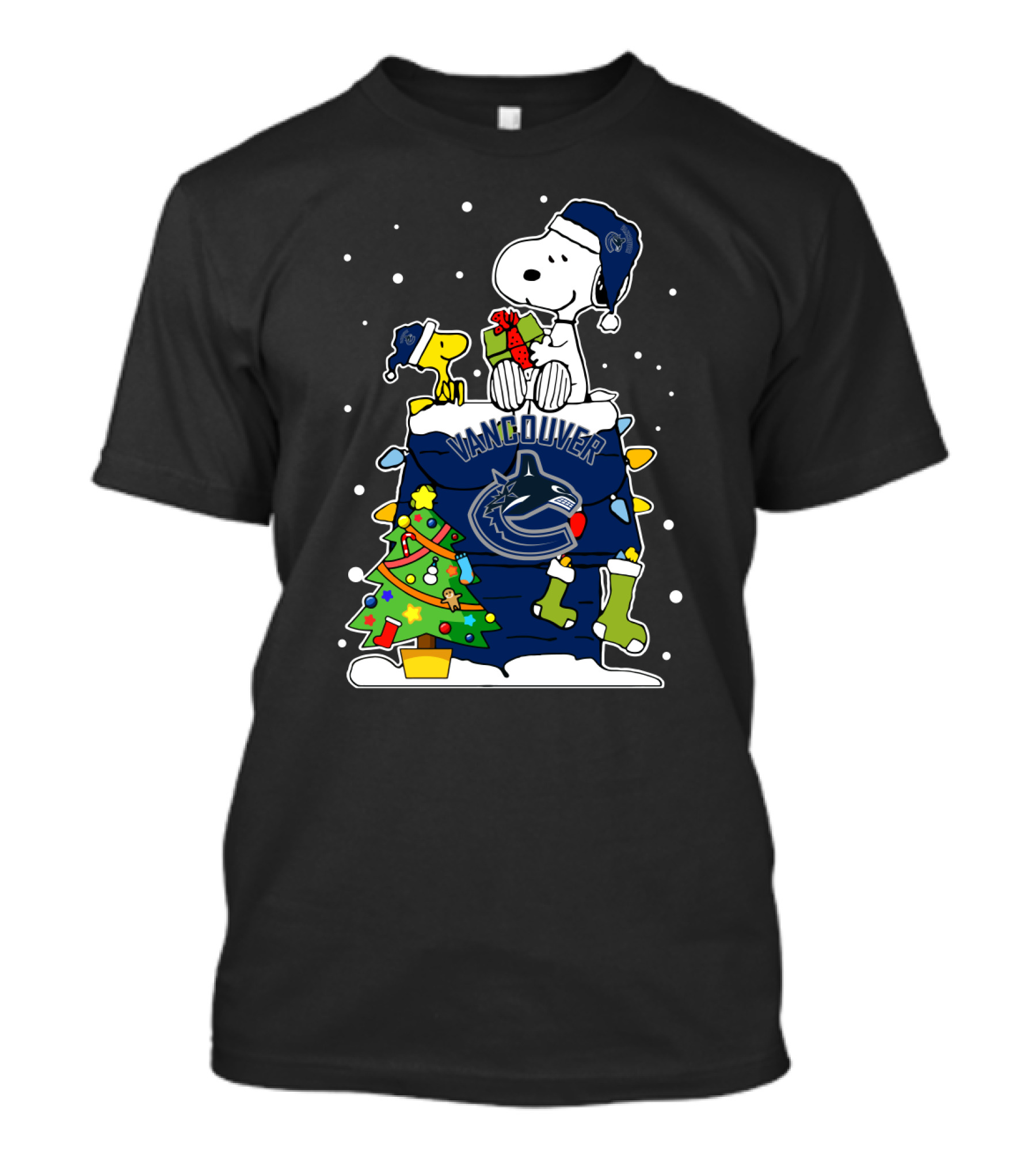 Vancouver Canucks Snoopy Christmas Peanuts Hockey Fan Gift T-Shirt
