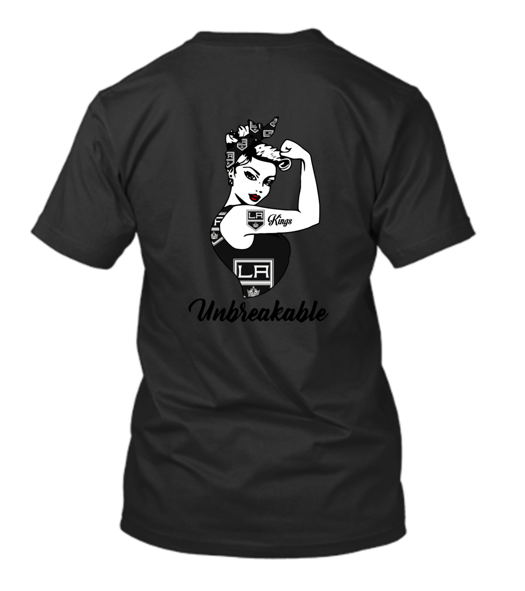 Los Angeles Kings Unbreakable Strong Girl Iconic Team Spirit Empowerment T-Shirt