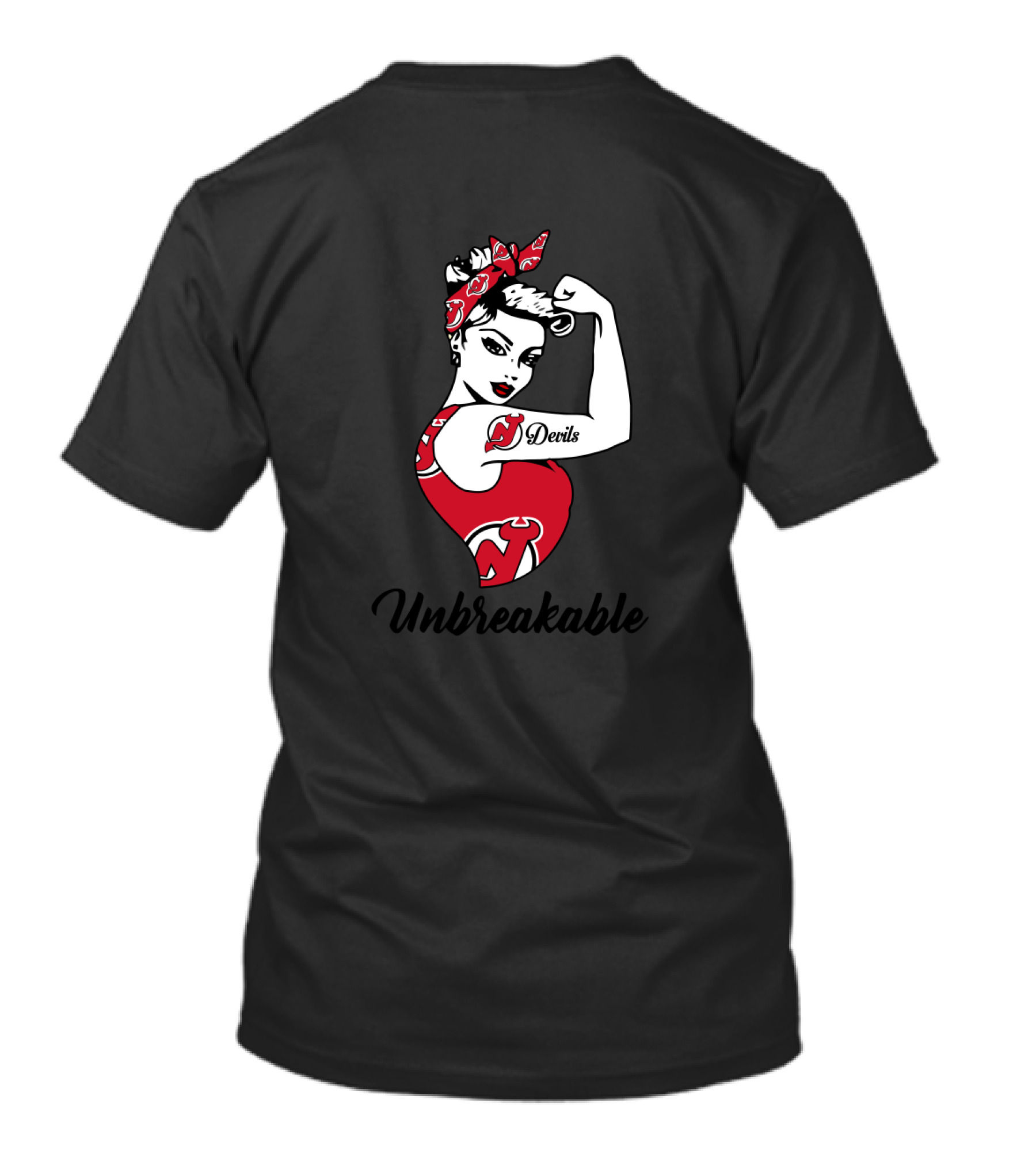 New Jersey Devils Unbreakable Strong Girl Devils Tattoo Iconic T-Shirt
