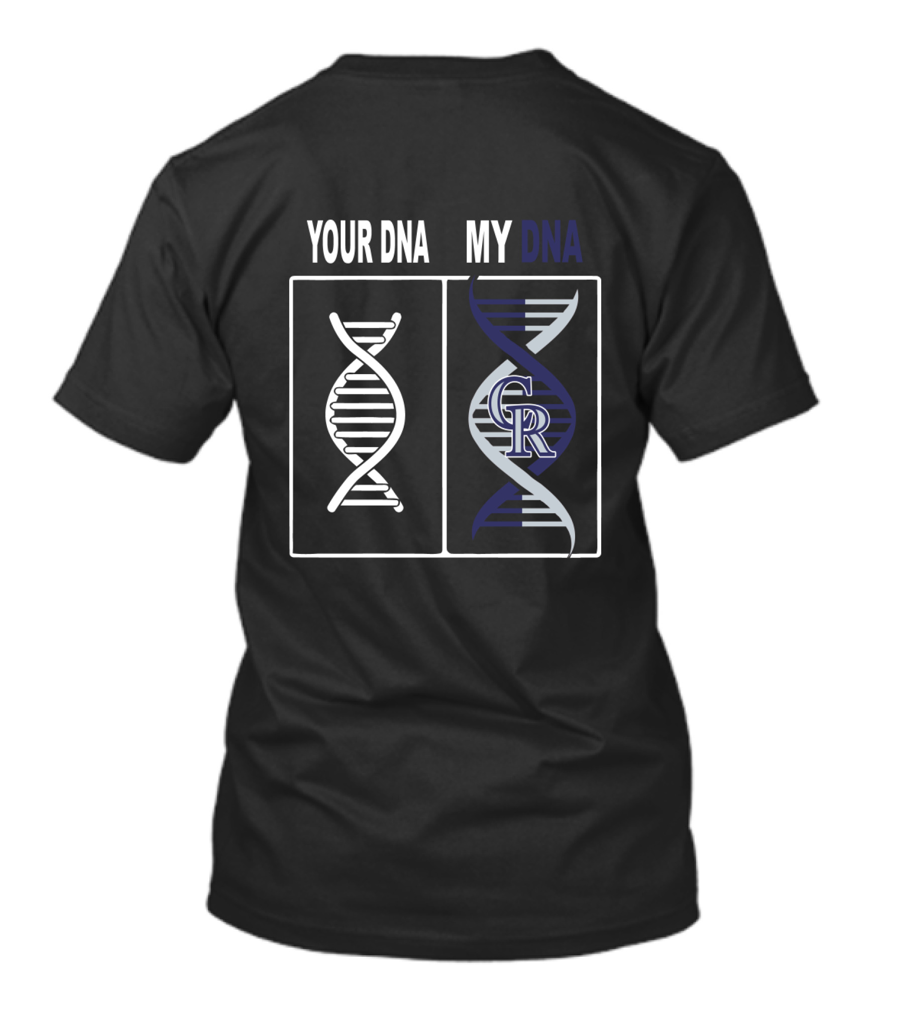 Your Dna My Dna Colorado Rockies CR Logo DNA Strands T-Shirt