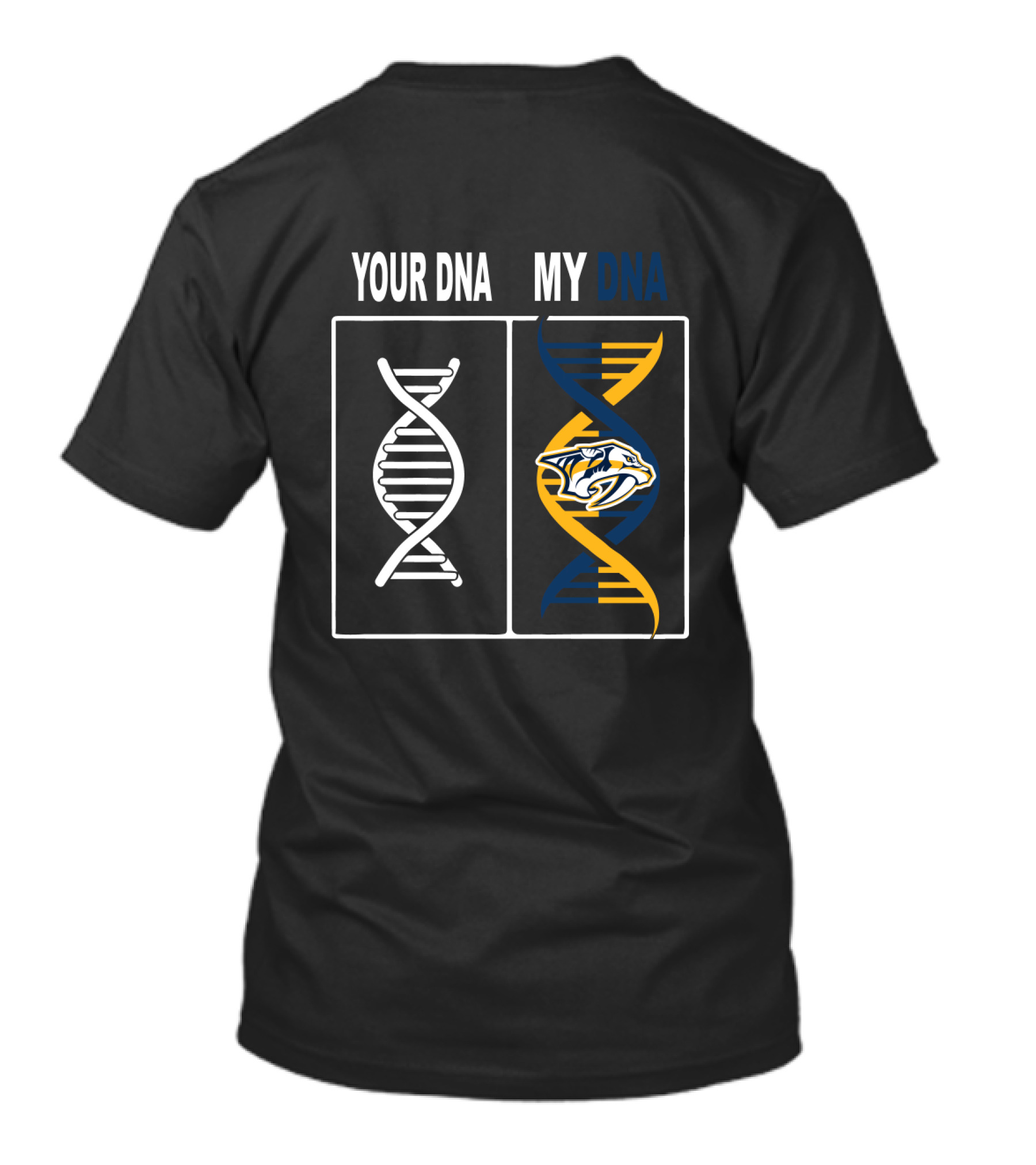 Your DNA My DNA Nashville Predators Logo DNA Strands T-Shirt