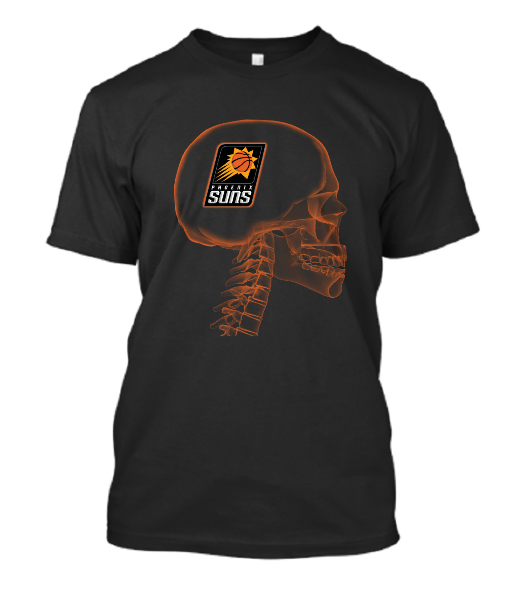 Phoenix Suns Halloween Brain Skeleton For Fans T-Shirt