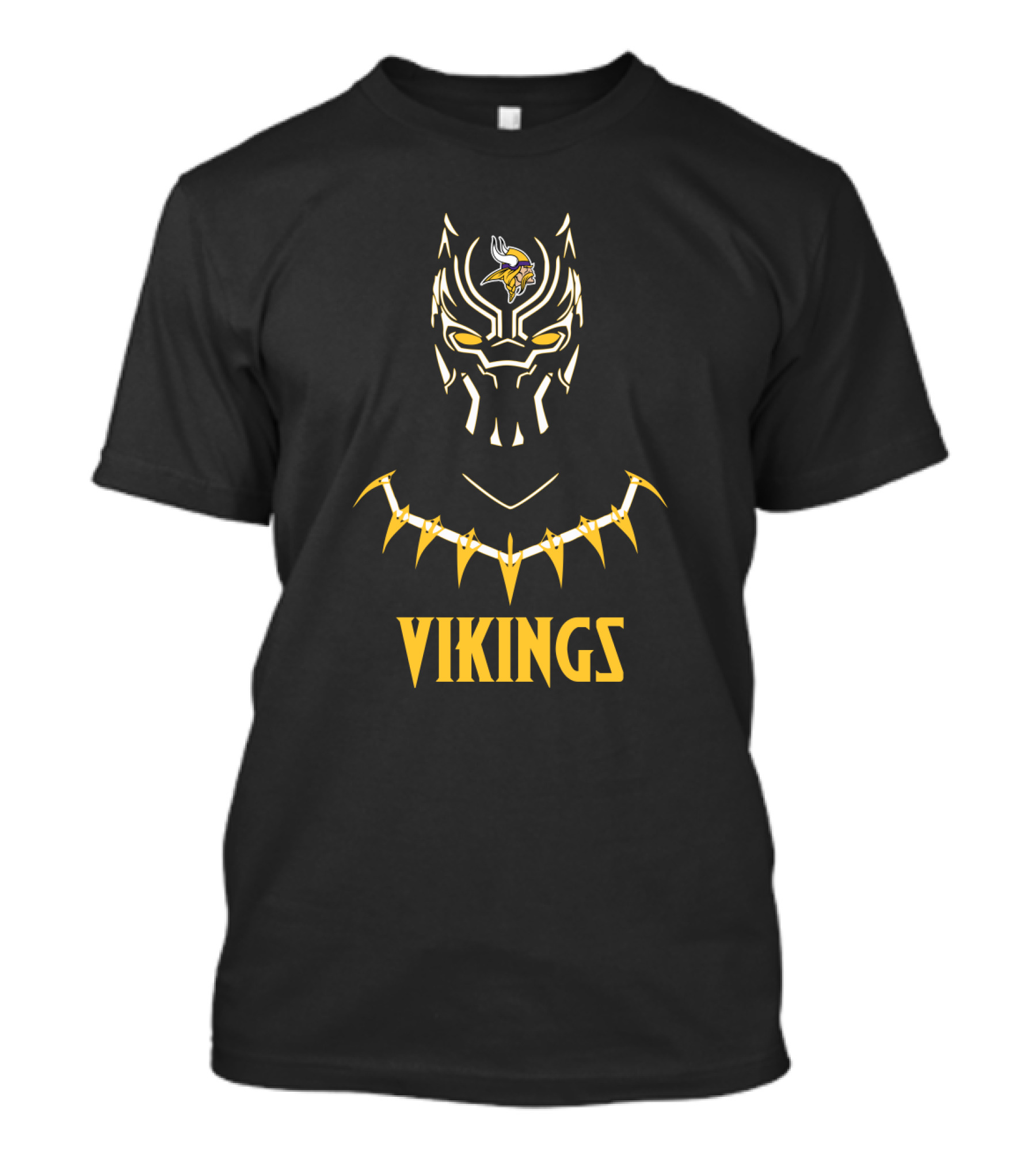 Minnesota Vikings Fan Black Panther Fusion T-Shirt