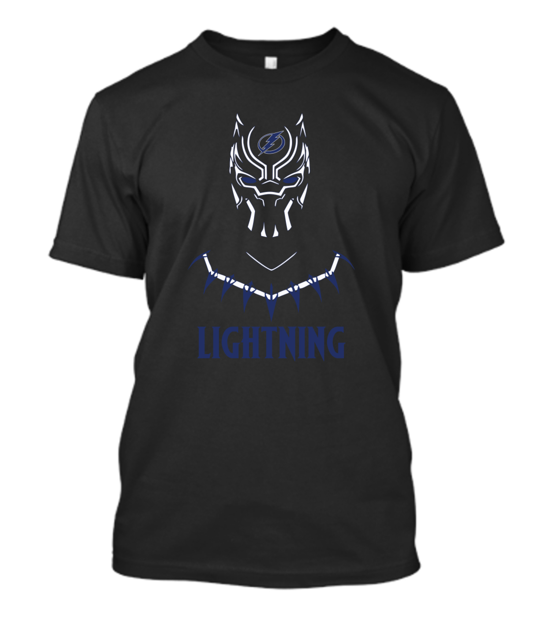 Black Panther Lightning Tampa Bay Fan Marvel Crossover T-Shirt