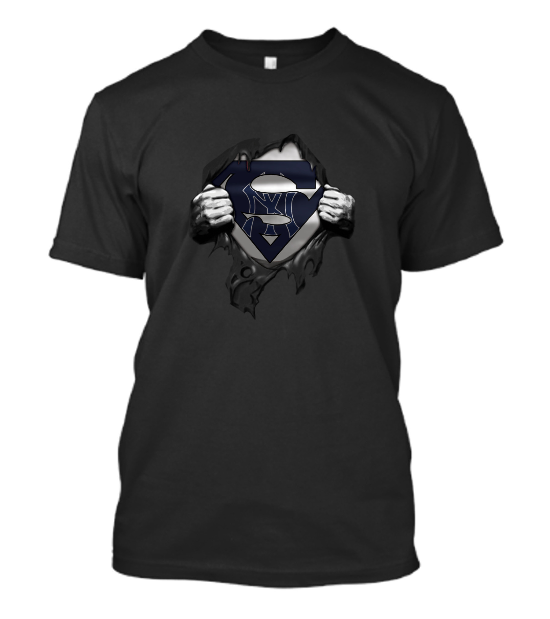 Superman New York Yankees Fan Logo Mashup T-Shirt