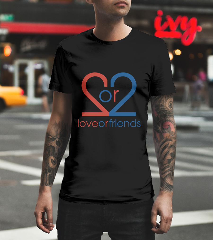 Loveorfriends Heart Symbol Text T-Shirt