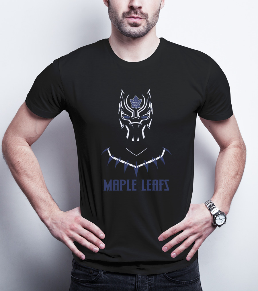 Toronto Maple Leafs And Black Panther Fan Crossover T-Shirt