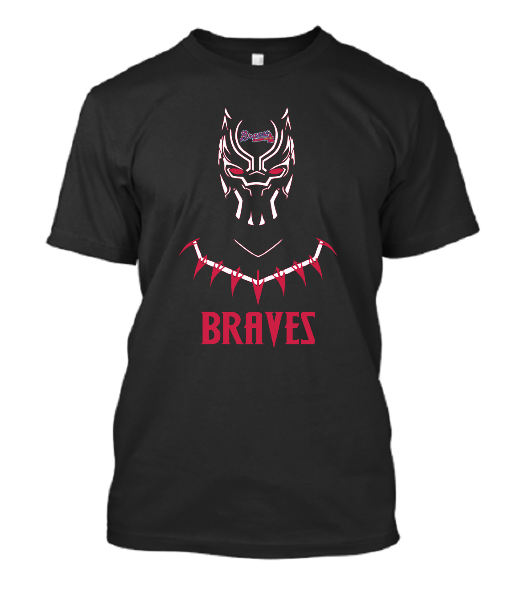 Braves Fandom Meets Iconic Black Panther Mask Crossover T-Shirt
