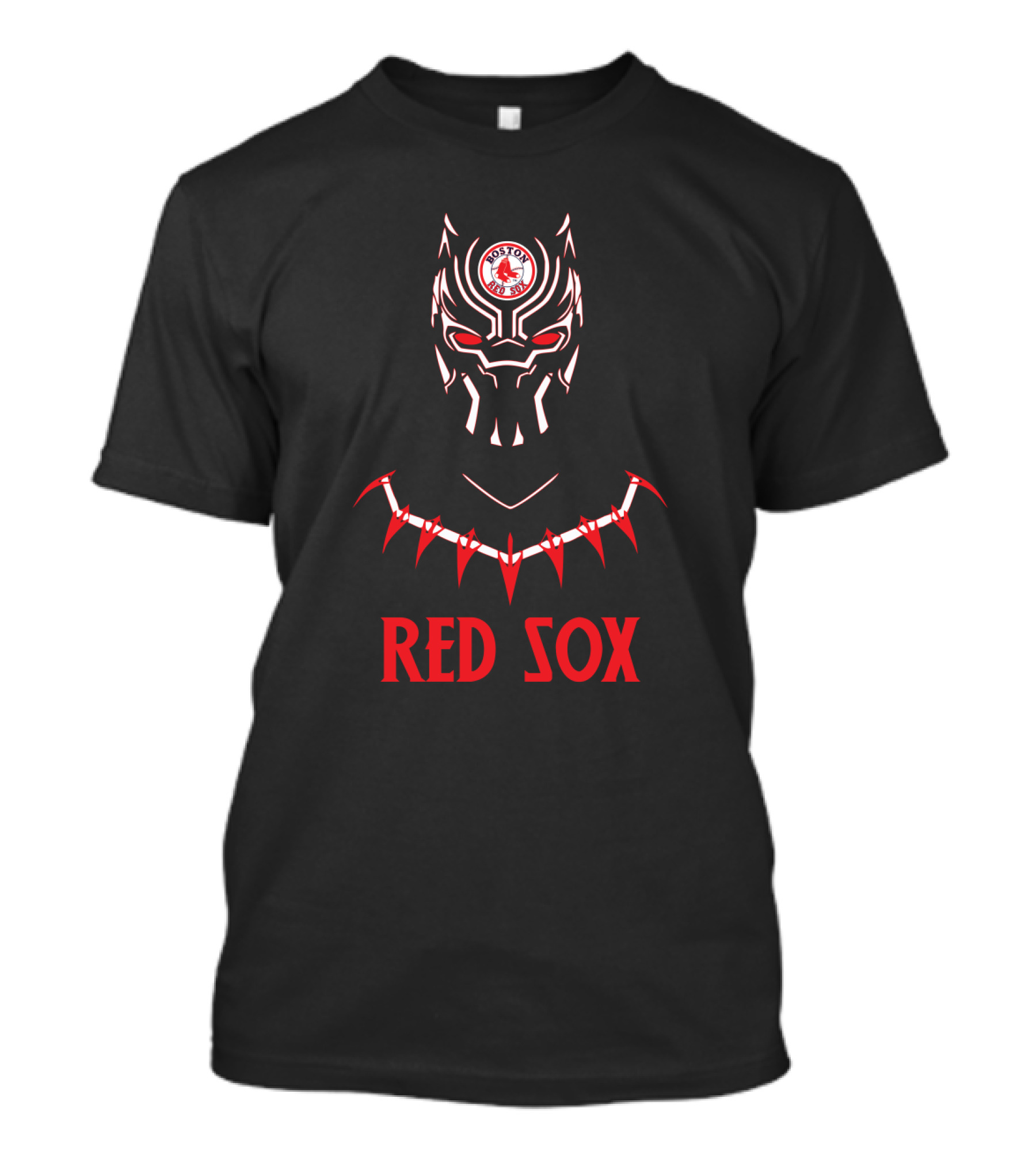 Boston Red Sox Black Panther Crossover Fans T-Shirt