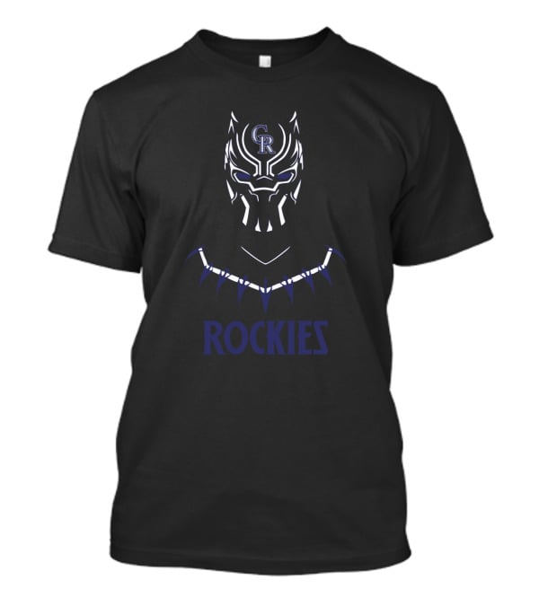 Black Panther Colorado Rockies Mashup Fans Comic T-Shirt