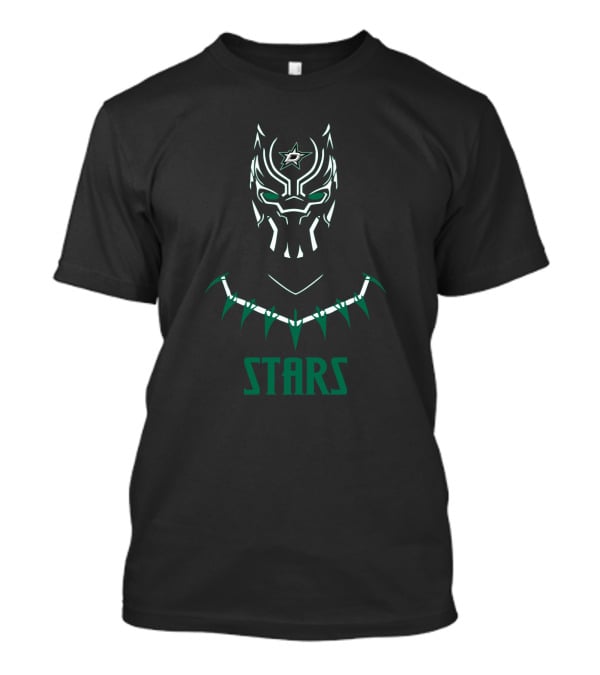 Dallas Stars Fans Black Panther Inspired Mask T-Shirt