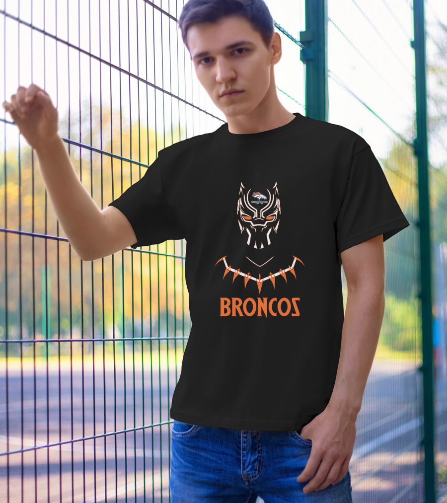 Black Panther Broncos Fan T-Shirt
