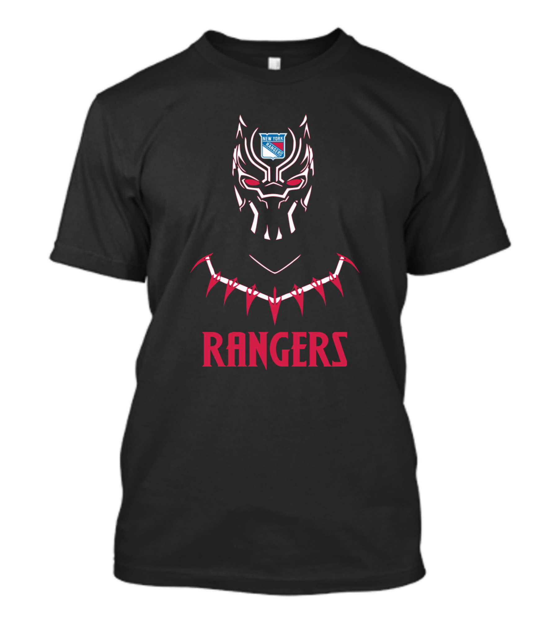 Black Panther New York Rangers Fans Mask Fusion Rangers T-Shirt