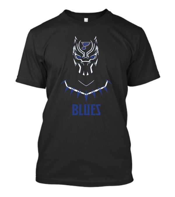 St. Louis Blues Fans Symbol With Black Panther Inspired Mask T-Shirt