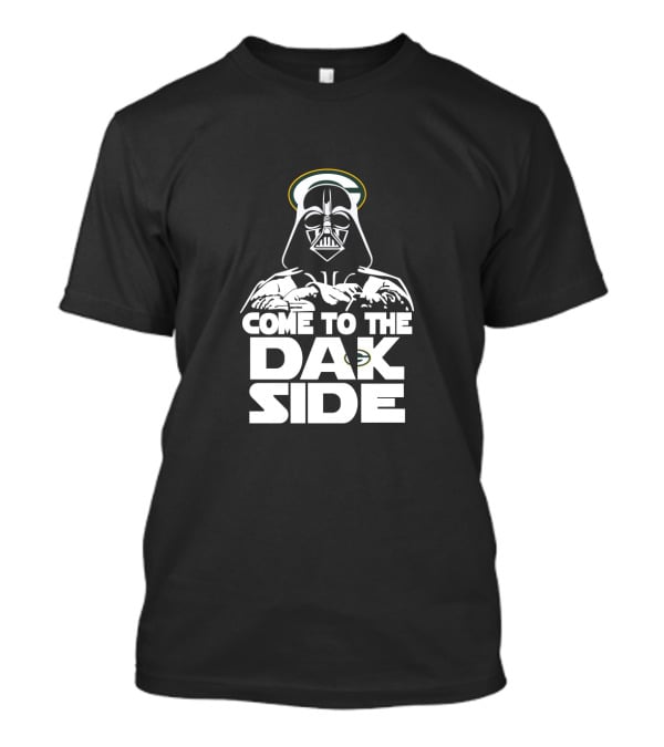 Come To The Dak Side Darth Vader Green Bay Packers Fans T-Shirt
