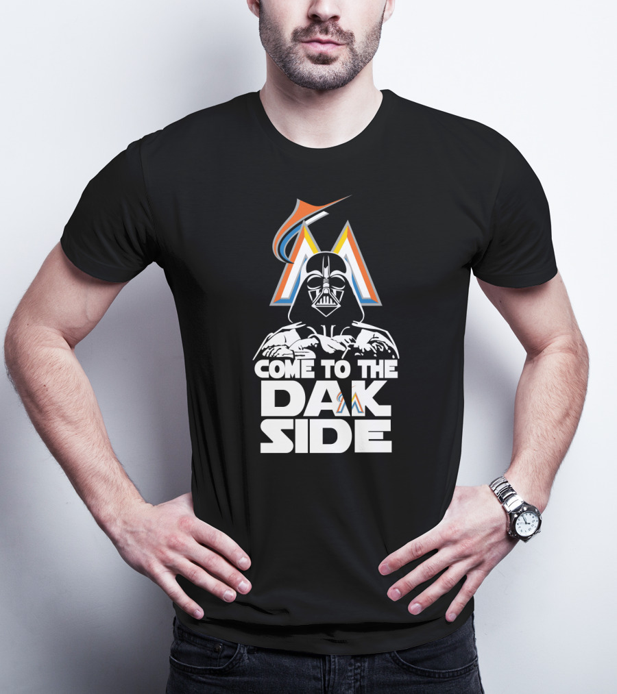 Come To The Dark Side Darth Vader Miami Marlins Fans T-Shirt