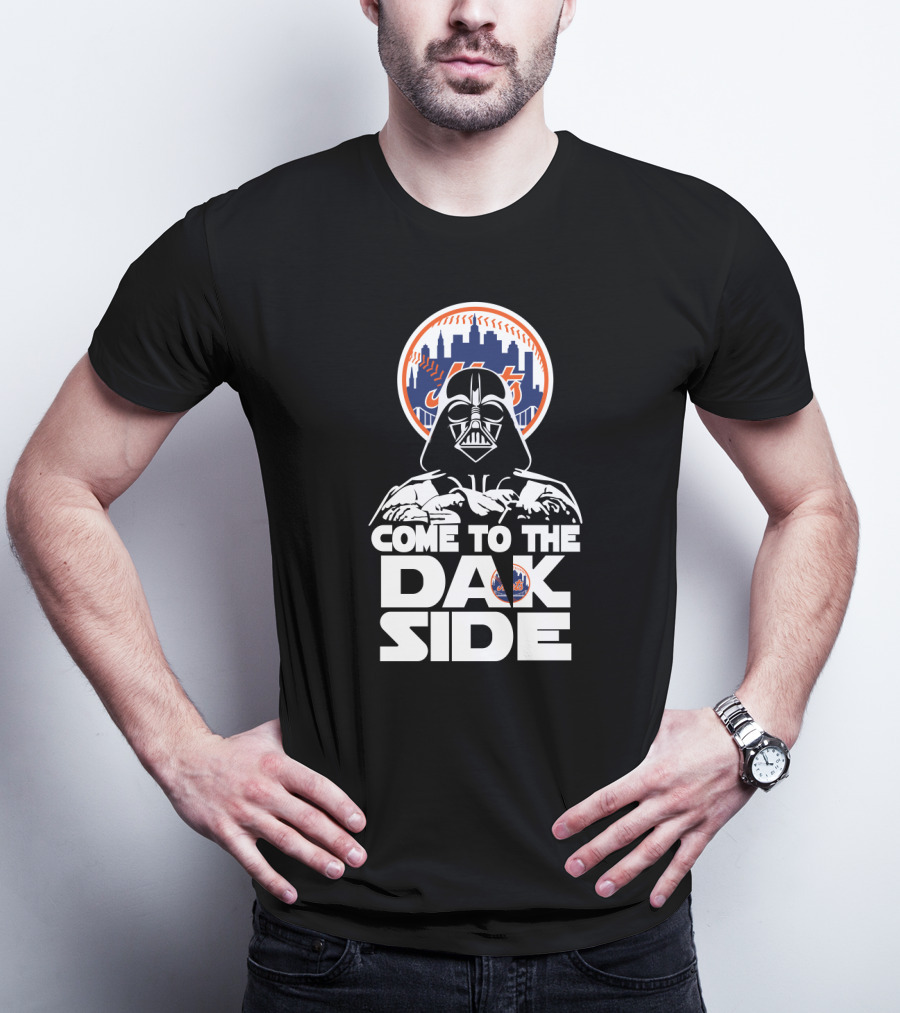Come To The Dark Side Darth Vader New York Mets Fans Collaboration T-Shirt