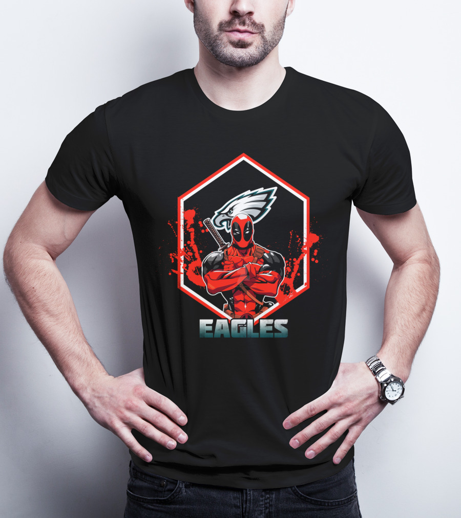 Deadpool Philadelphia Eagles Fans Osajghex Eagles T-Shirt