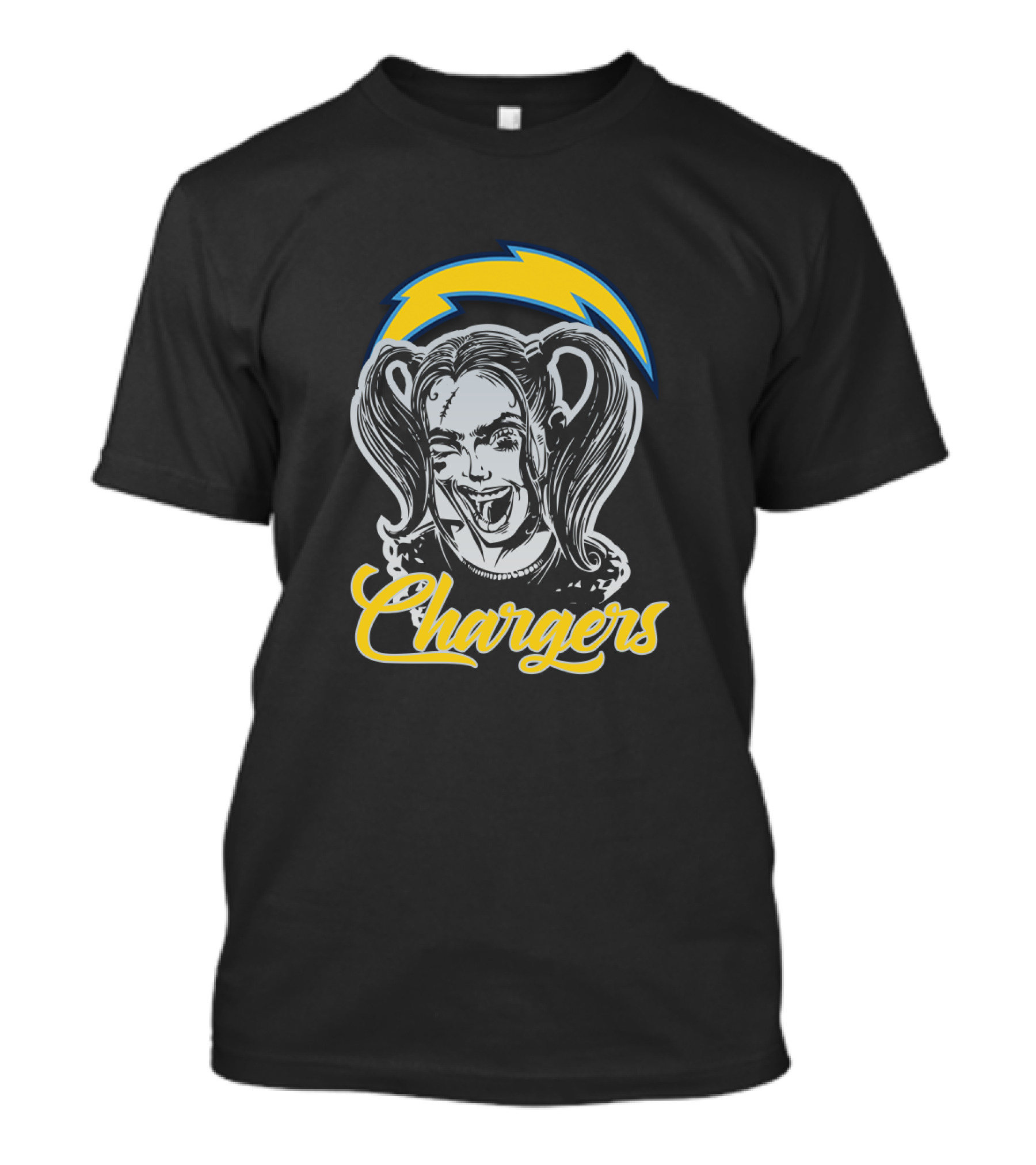 Harley Quinn Chargers Fans Los Angeles Football Enthusiasts T-Shirt