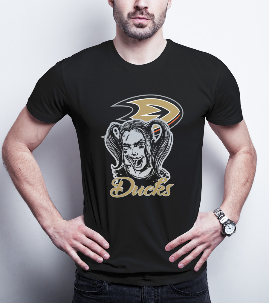 Harley Quinn And Anaheim Ducks Fans T-Shirt