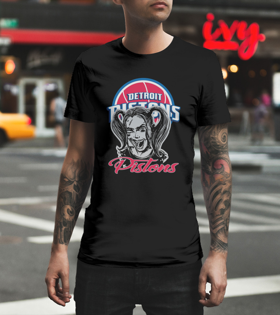 Detroit Pistons Harley Quinn Fans T-Shirt