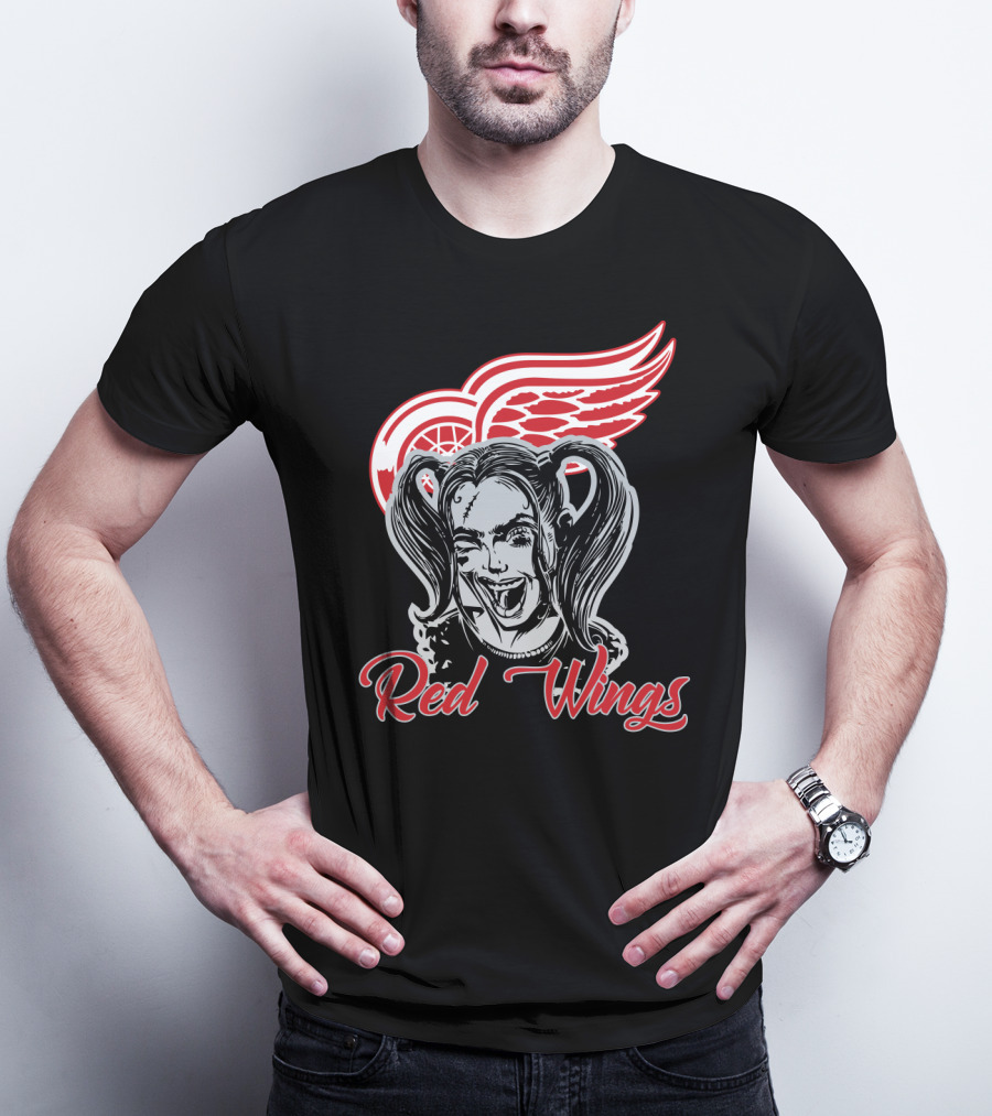 Harley Quinn Red Wings Fans T-Shirt