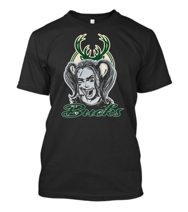 Bucks Harley Quinn Milwaukee Fans T-Shirt