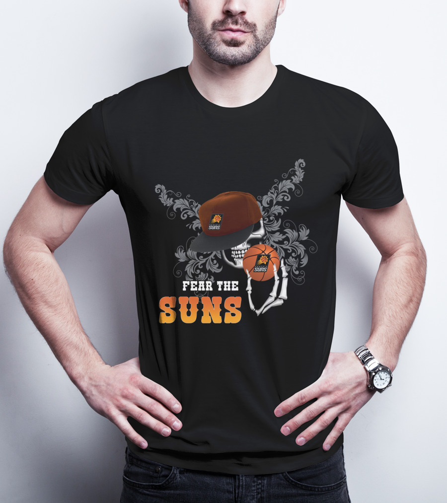 Fear The Suns Phoenix Basketball Skull Fans T-Shirt