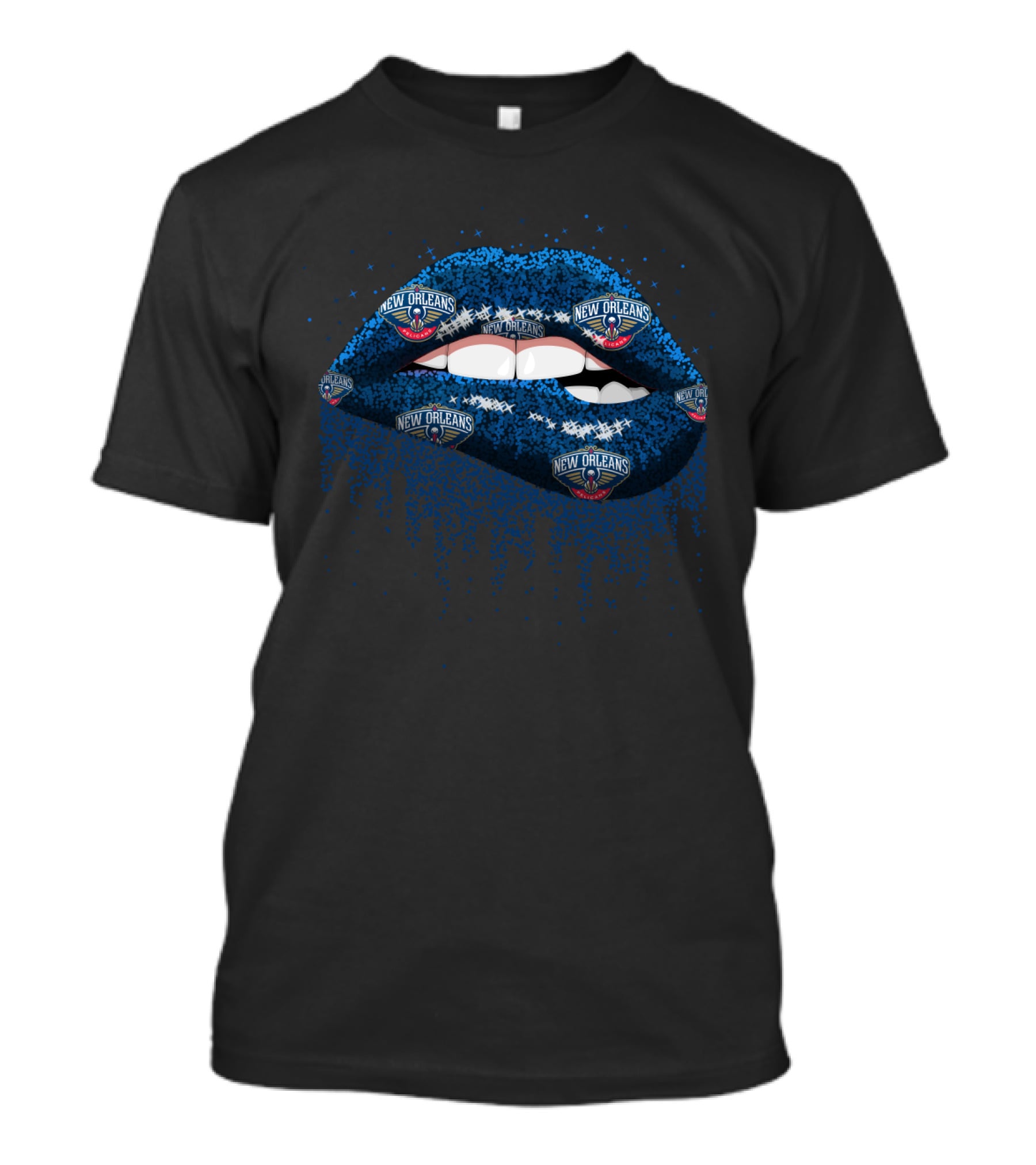 New Orleans Pelicans Lips Fan Gear T-Shirt