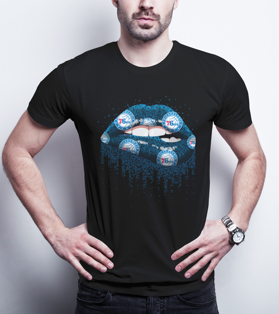 Philadelphia 76ers Lips Fan T-Shirt