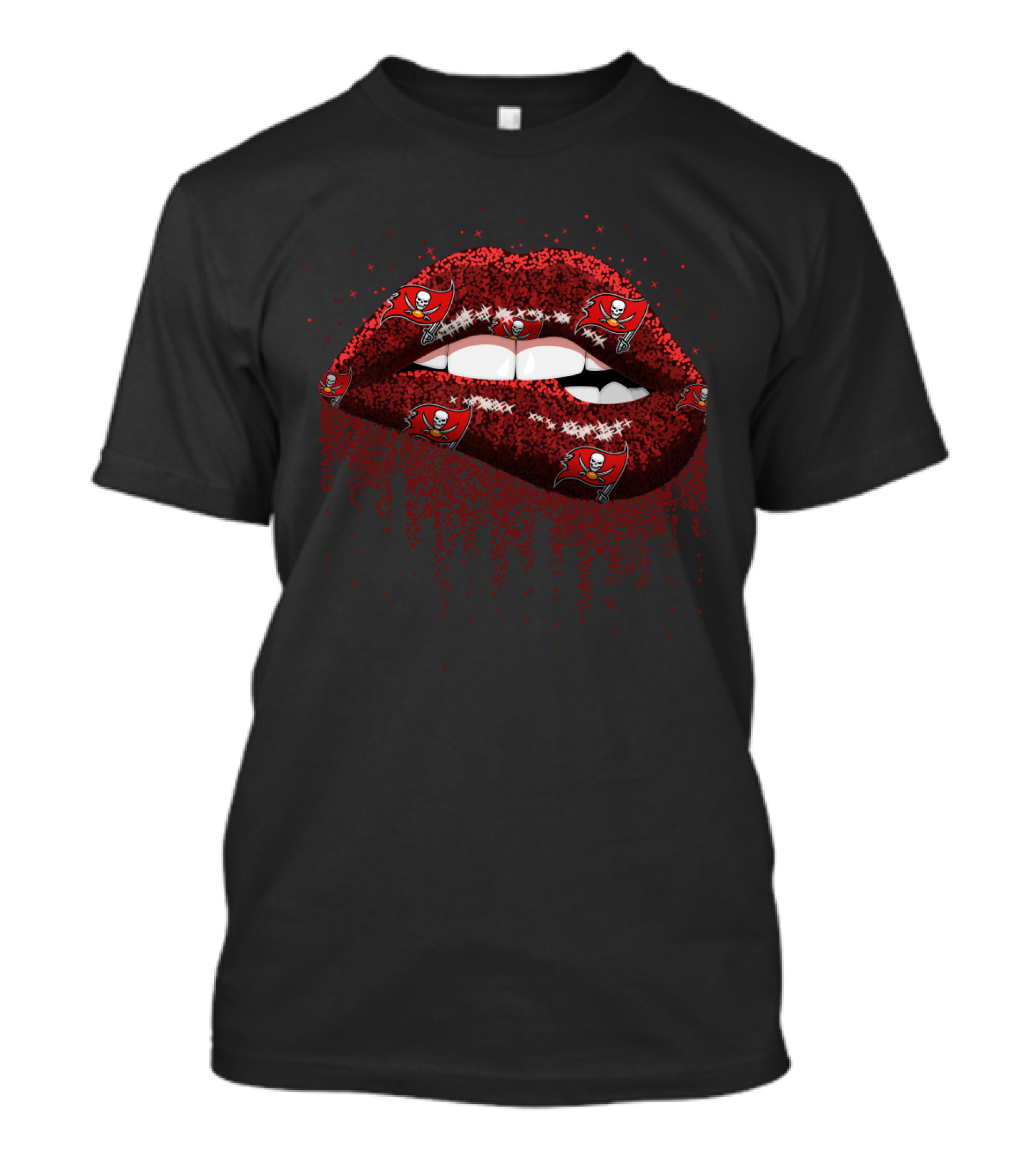 Tampa Bay Buccaneers Lips Design For Fans T-Shirt