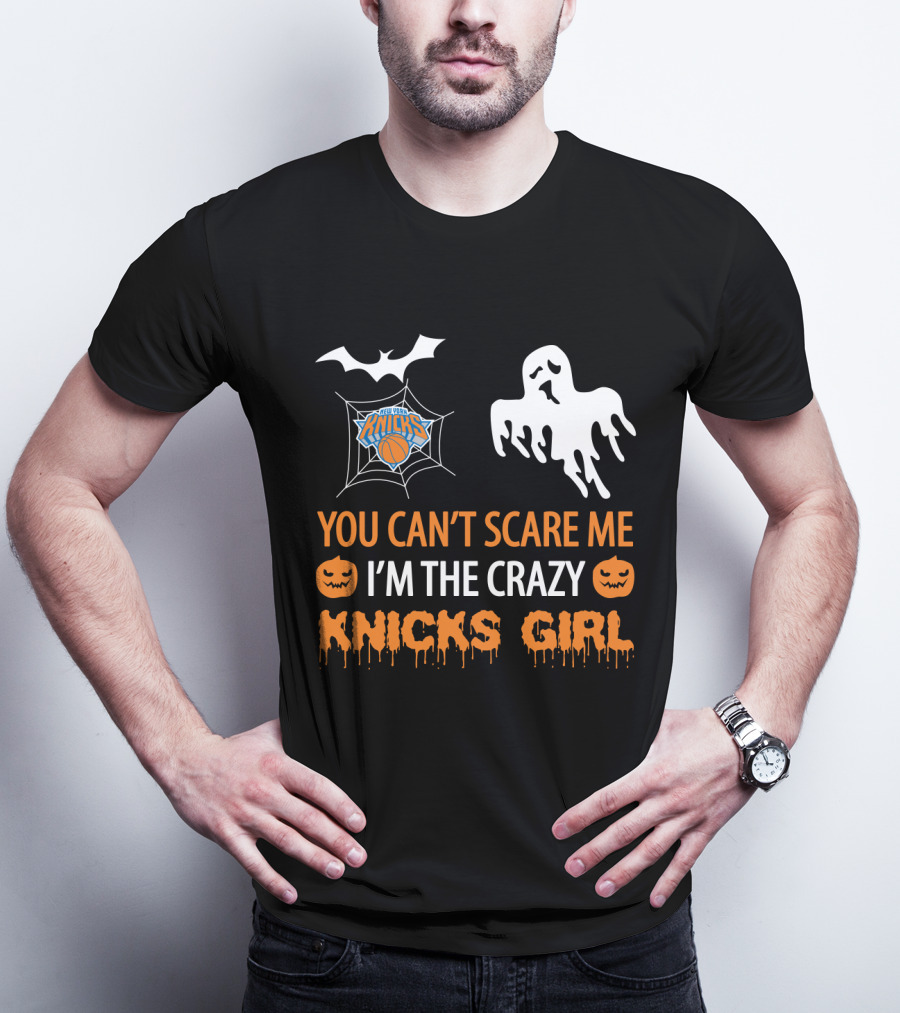You Can’t Scare Me Ghost Bat New York Knicks Girl T-Shirt