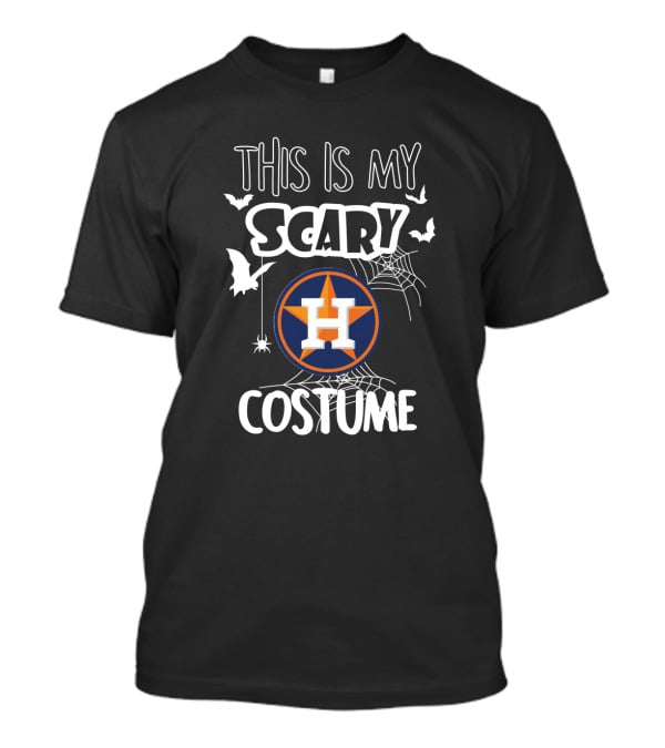 This Is My Scary Costume Houston Astros Logo With Bats And Spider Webs T-Shirt