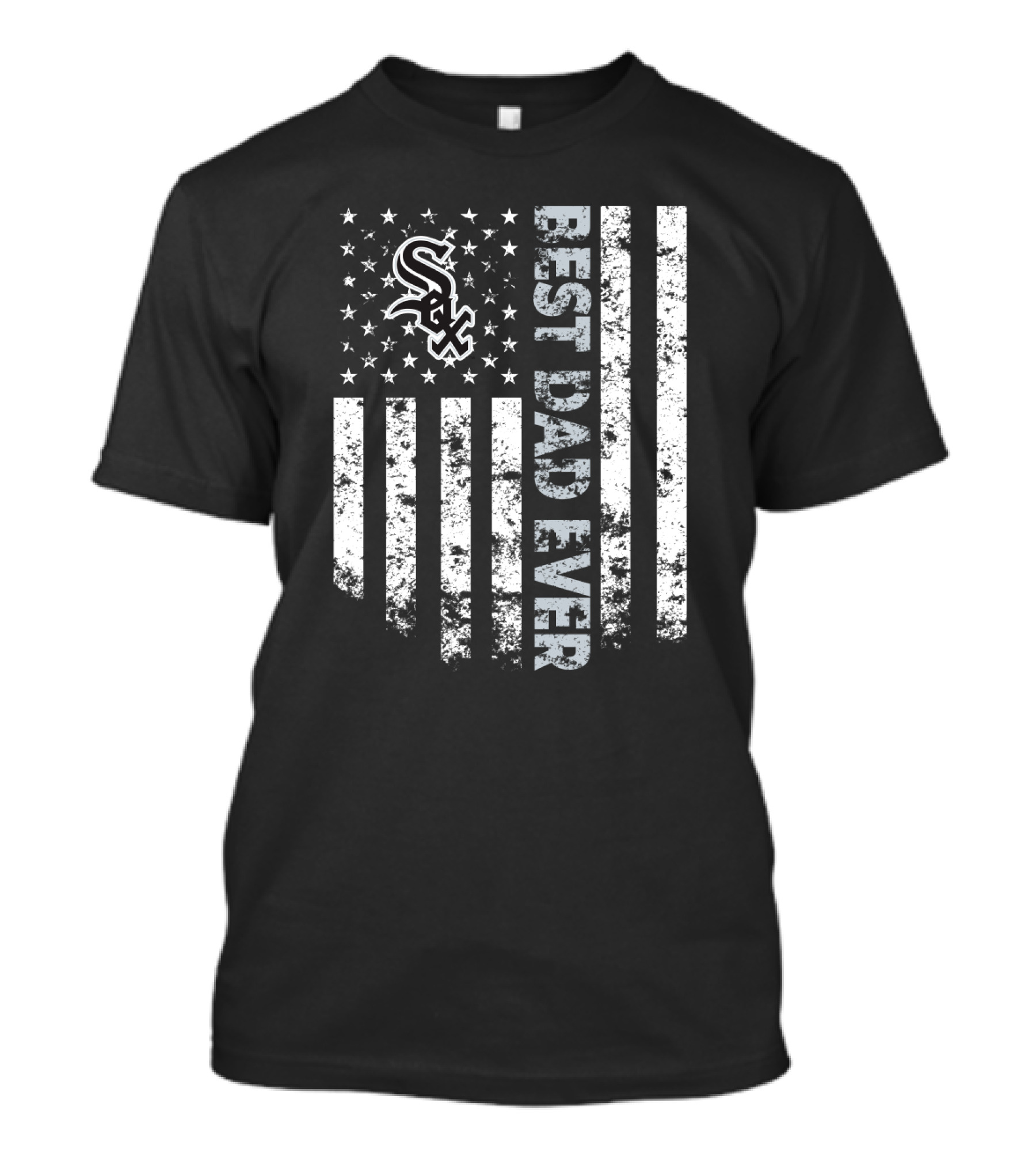 Chicago White Sox Best Dad Ever American Flag Design Sox T-Shirt