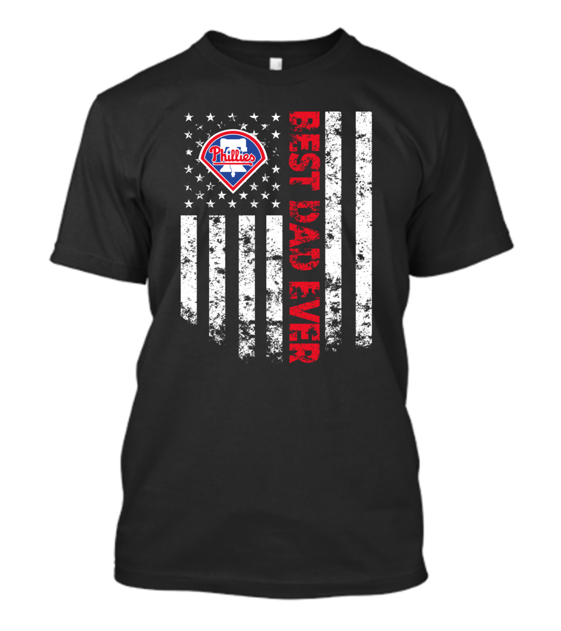 Philadelphia Phillies Best Dad Ever American Flag T-Shirt