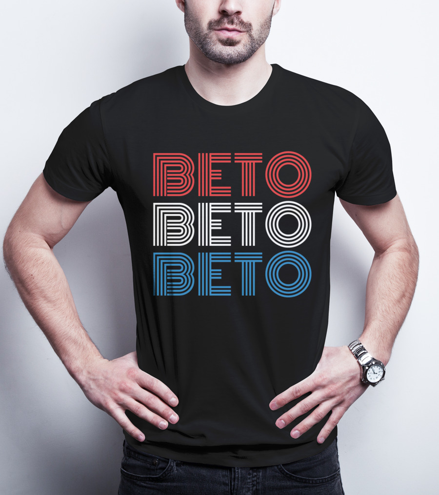 Beto Red White Blue Election Campaign Retro Stripes T-Shirt