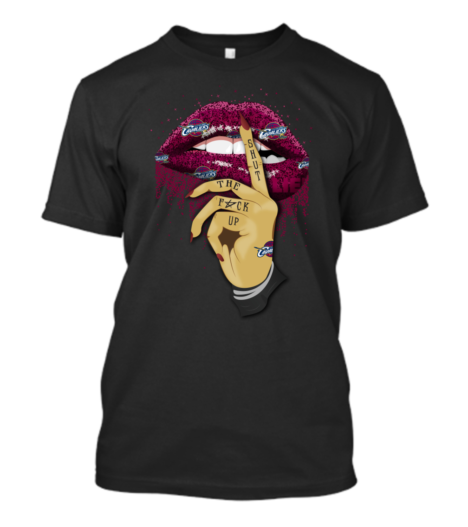 Cleveland Cavaliers Lips Shut Up Statement T-Shirt
