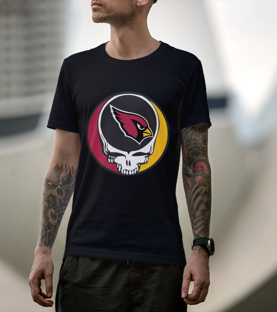 Grateful Dead Arizona Cardinals Skull T-Shirt