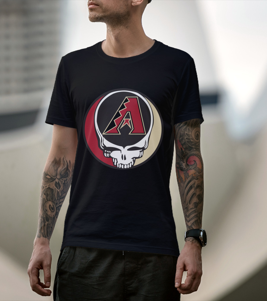 Arizona Diamondbacks Grateful Dead Skull Design For Fans T-Shirt