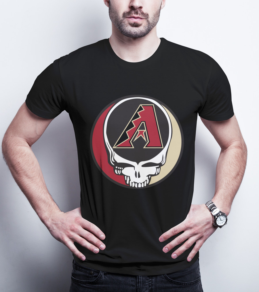 Arizona Diamondbacks Grateful Dead Skull Design For Fans T-Shirt