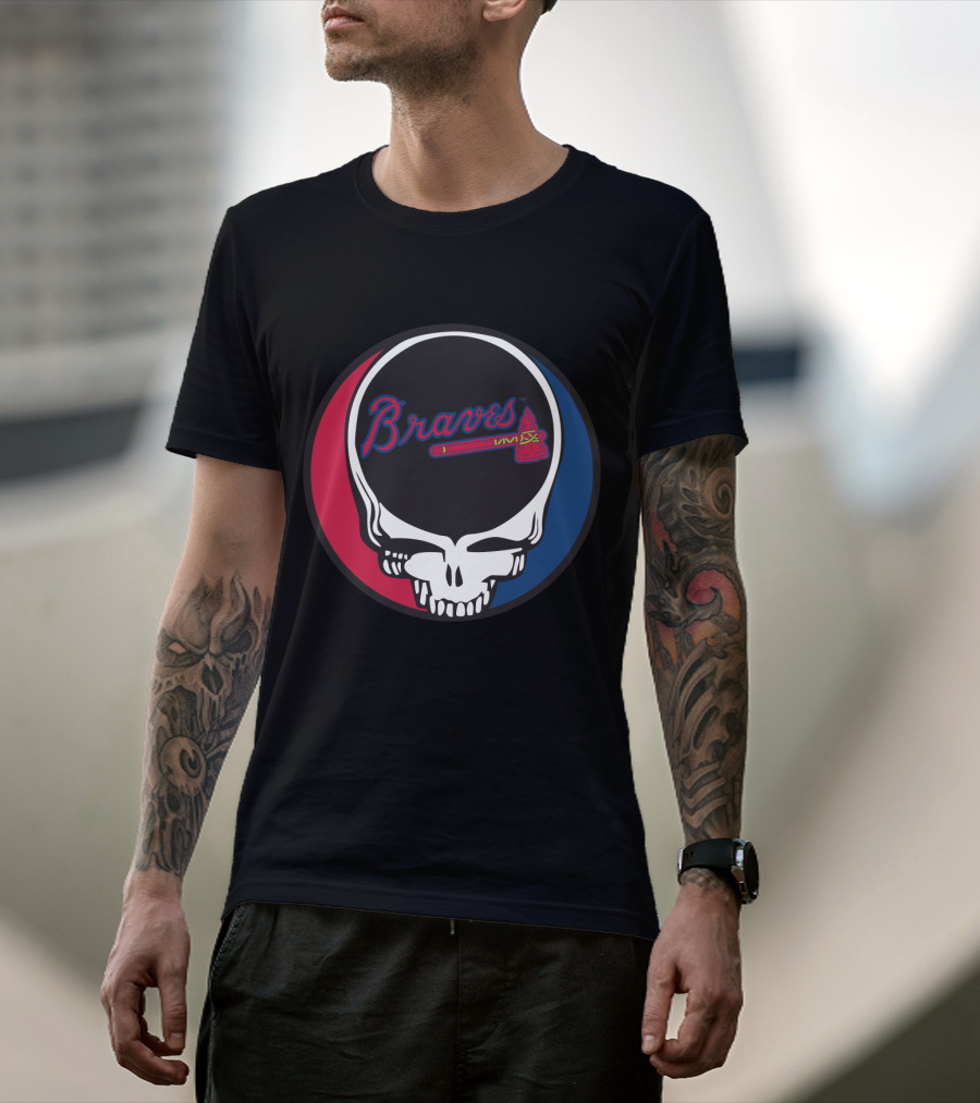 Braves And Grateful Dead Iconic Skull Logo Mashup T-Shirt