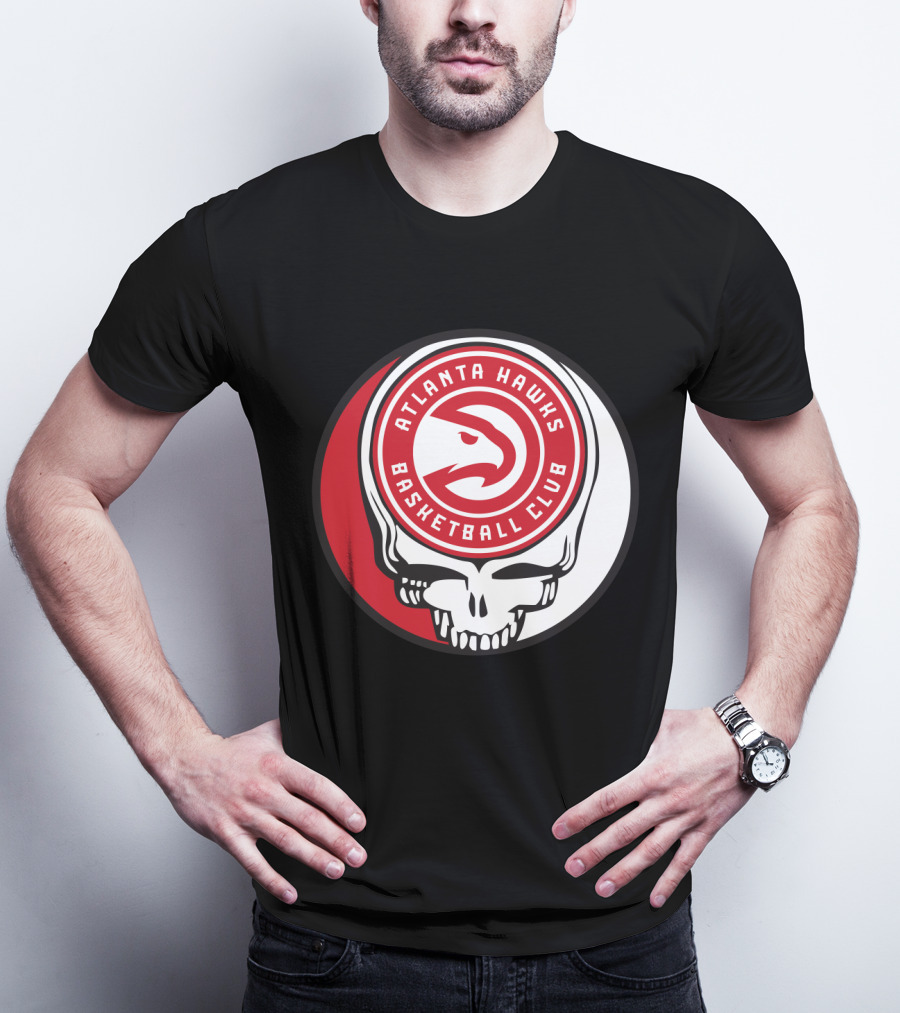 Atlanta Hawks Basketball Club Grateful Dead Skull T-Shirt