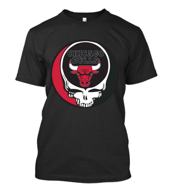 Grateful Dead Skull With Chicago Bulls T-Shirt
