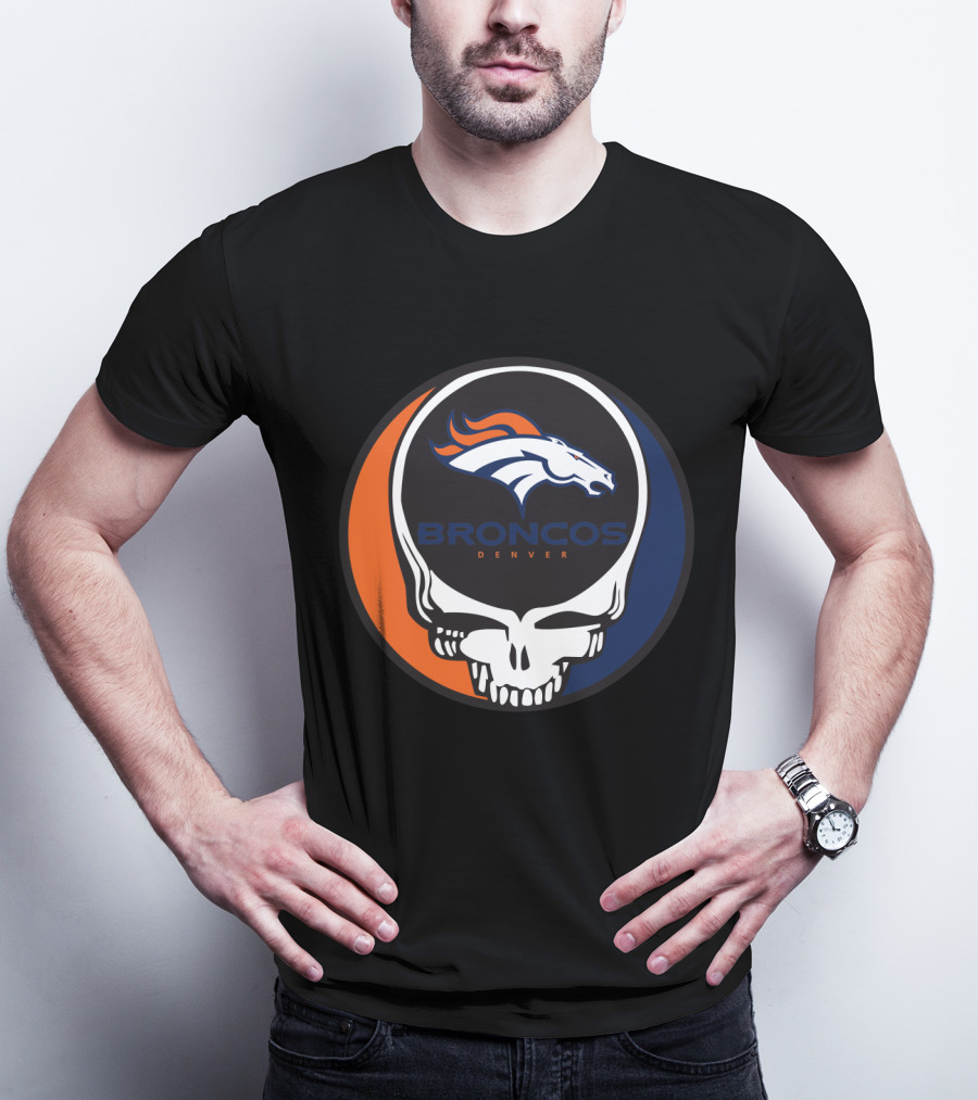 Grateful Dead Broncos Denver Skull T-Shirt