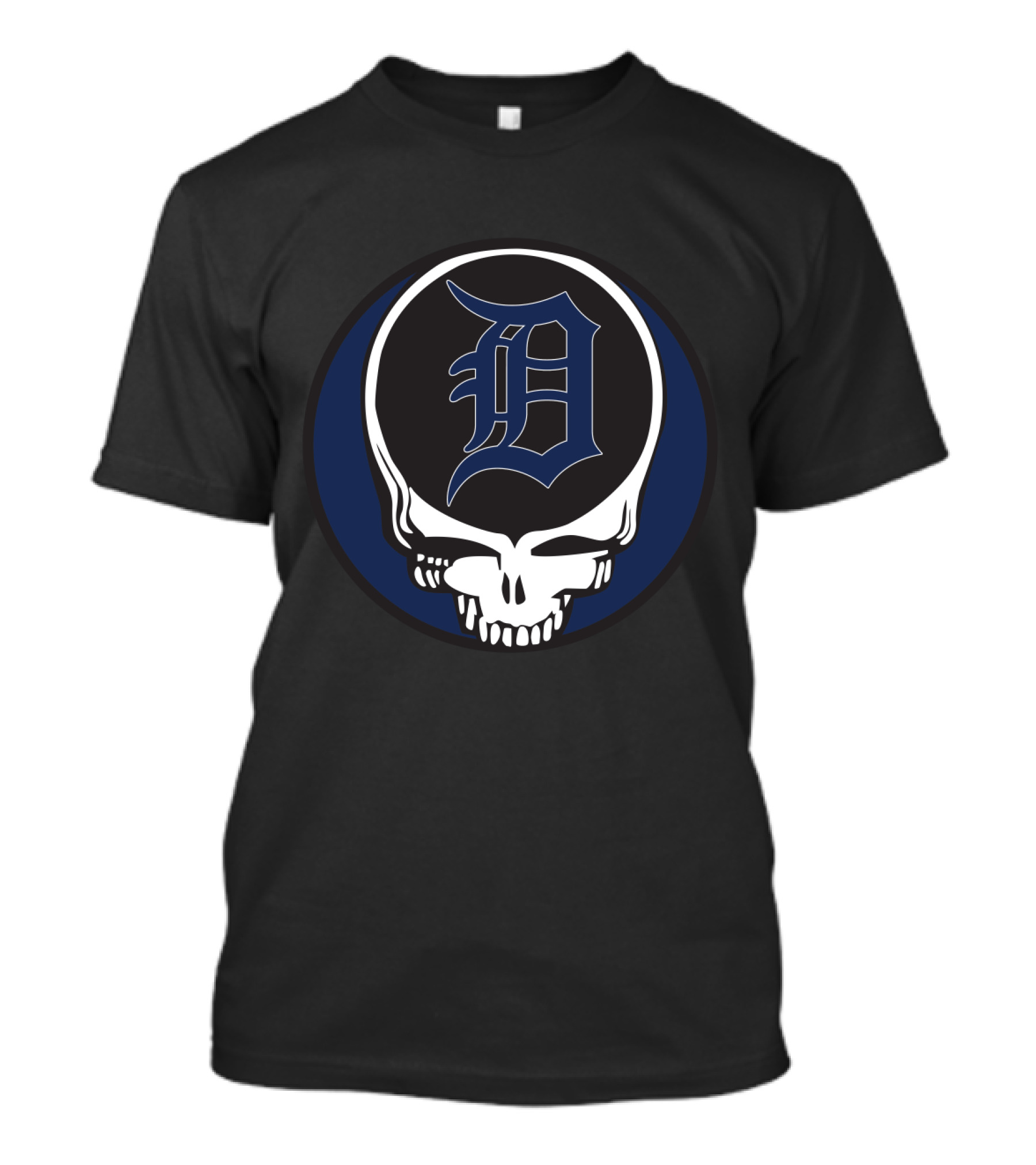 Detroit Tigers Grateful Dead Skull T-Shirt