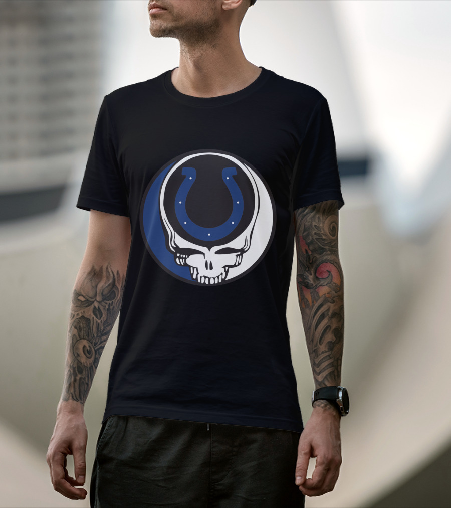 Grateful Dead Indianapolis Colts Skull T-Shirt