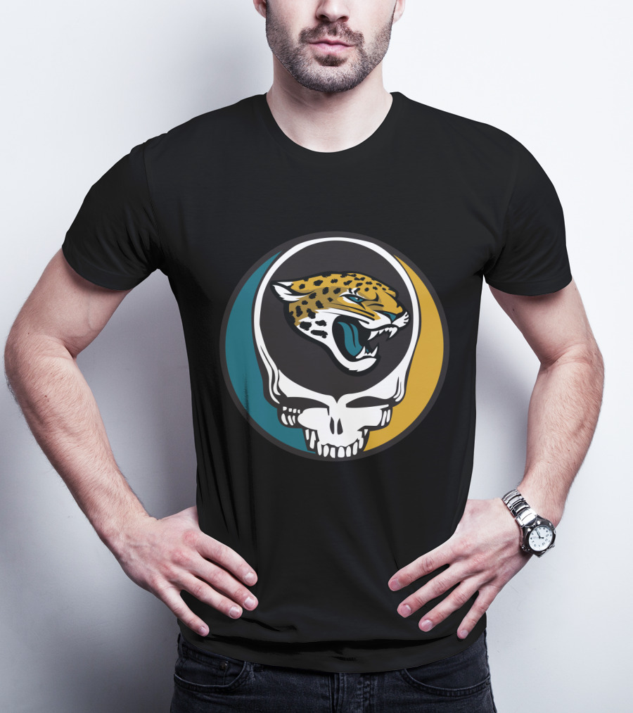 Grateful Dead Jacksonville Jaguars Logo Skull T-Shirt