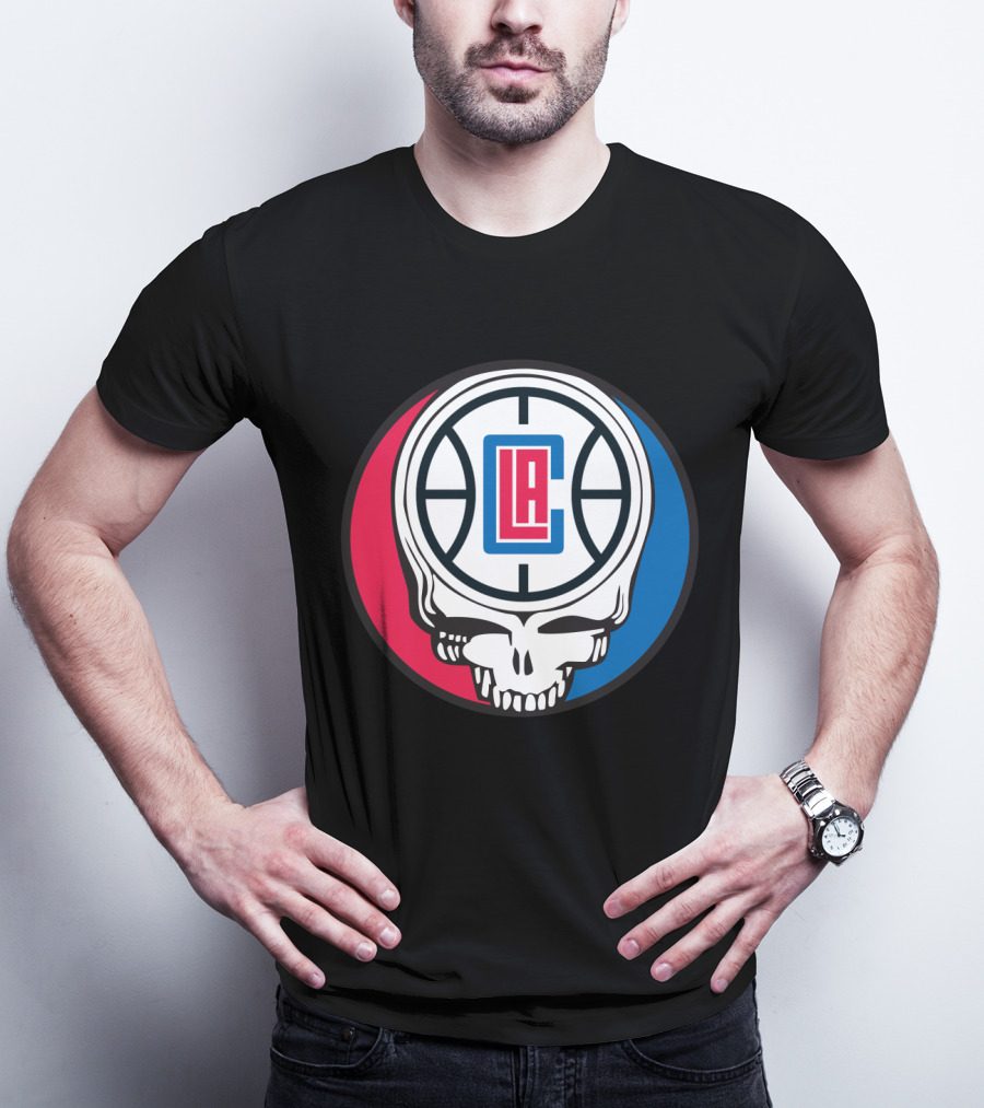 Grateful Dead La Clippers Skull Basketball T-Shirt