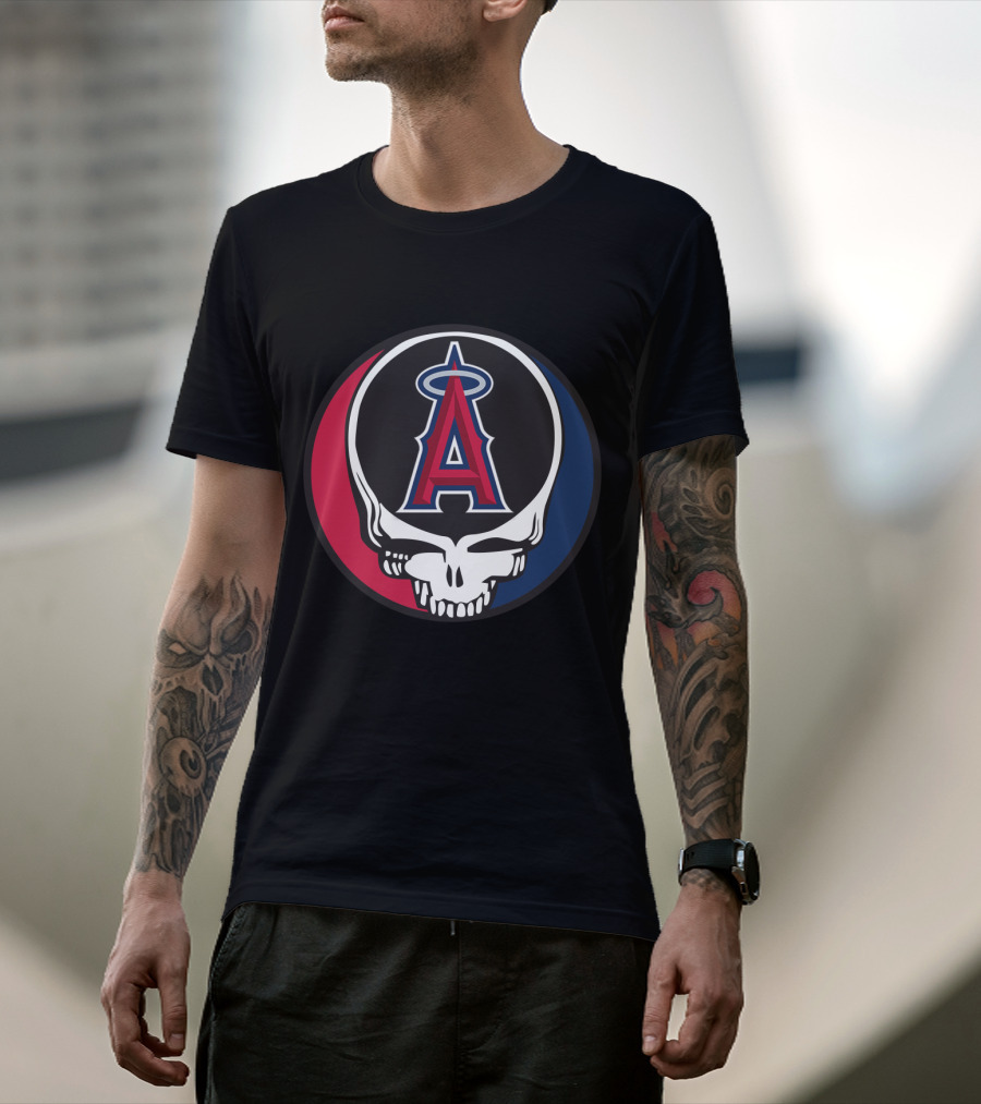 Los Angeles Angels Grateful Dead Skull Icon Logo For Fans T-Shirt